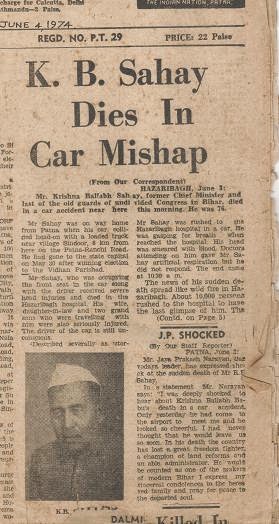 K. B. SAHAY - MY GRANDFATHER, MY INSPIRATION.: THE FATEFUL DAY 03.06. ...