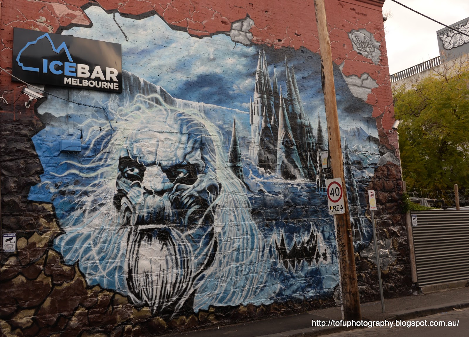 Tofu Photography: Mural for the Ice Bar in Brunswick Street, Fitzroy ...