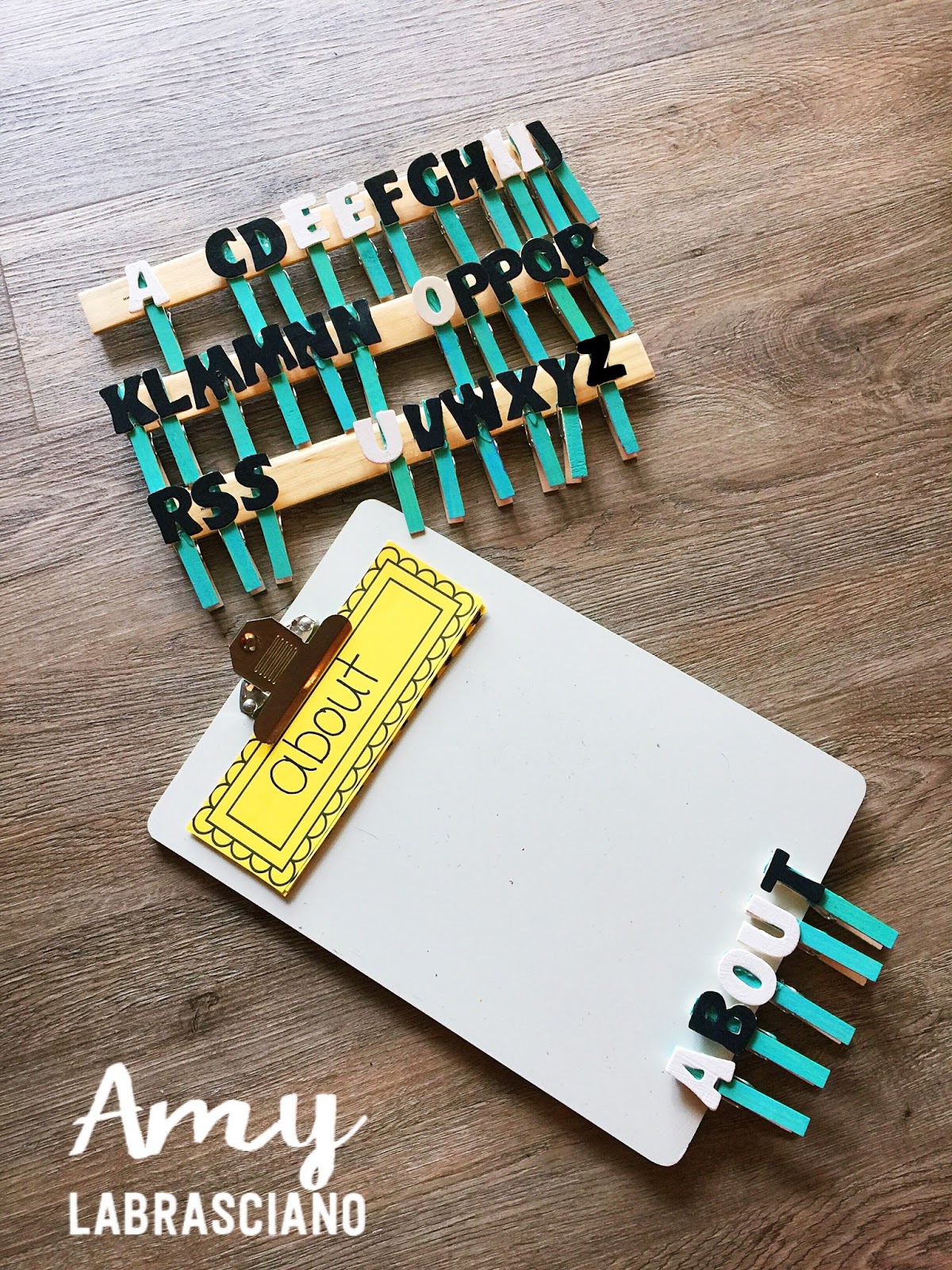 Learning Lessons With Amy Labrasciano: Letter Clip Word Building