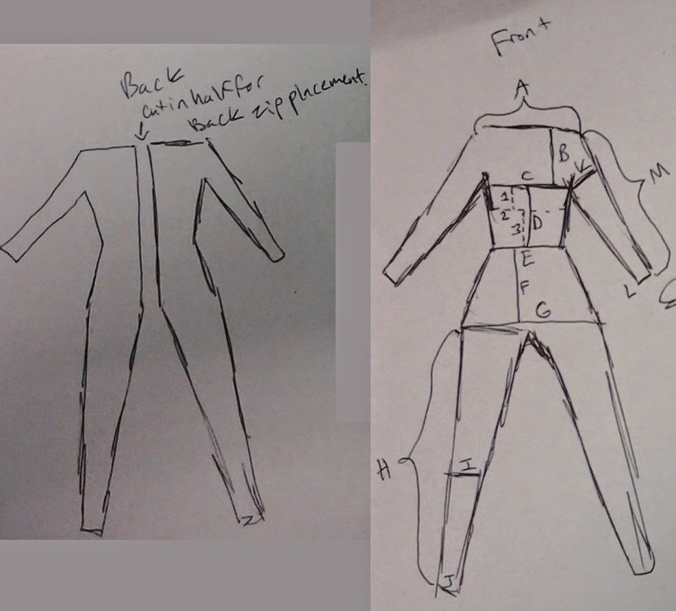In a Time of Cosplay: Tutorial: Basic Bodysuit Planning