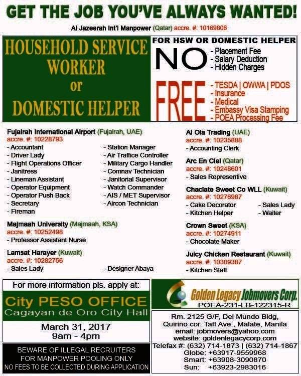 CDO JOBFAIR on March 31, 2017 - Cagayan de Oro Today