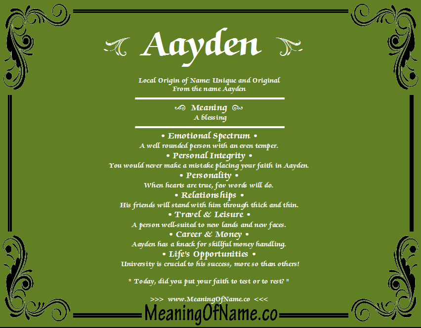 What Is The Biblical Meaning Of The Name Ayden at Ryan Azure blog