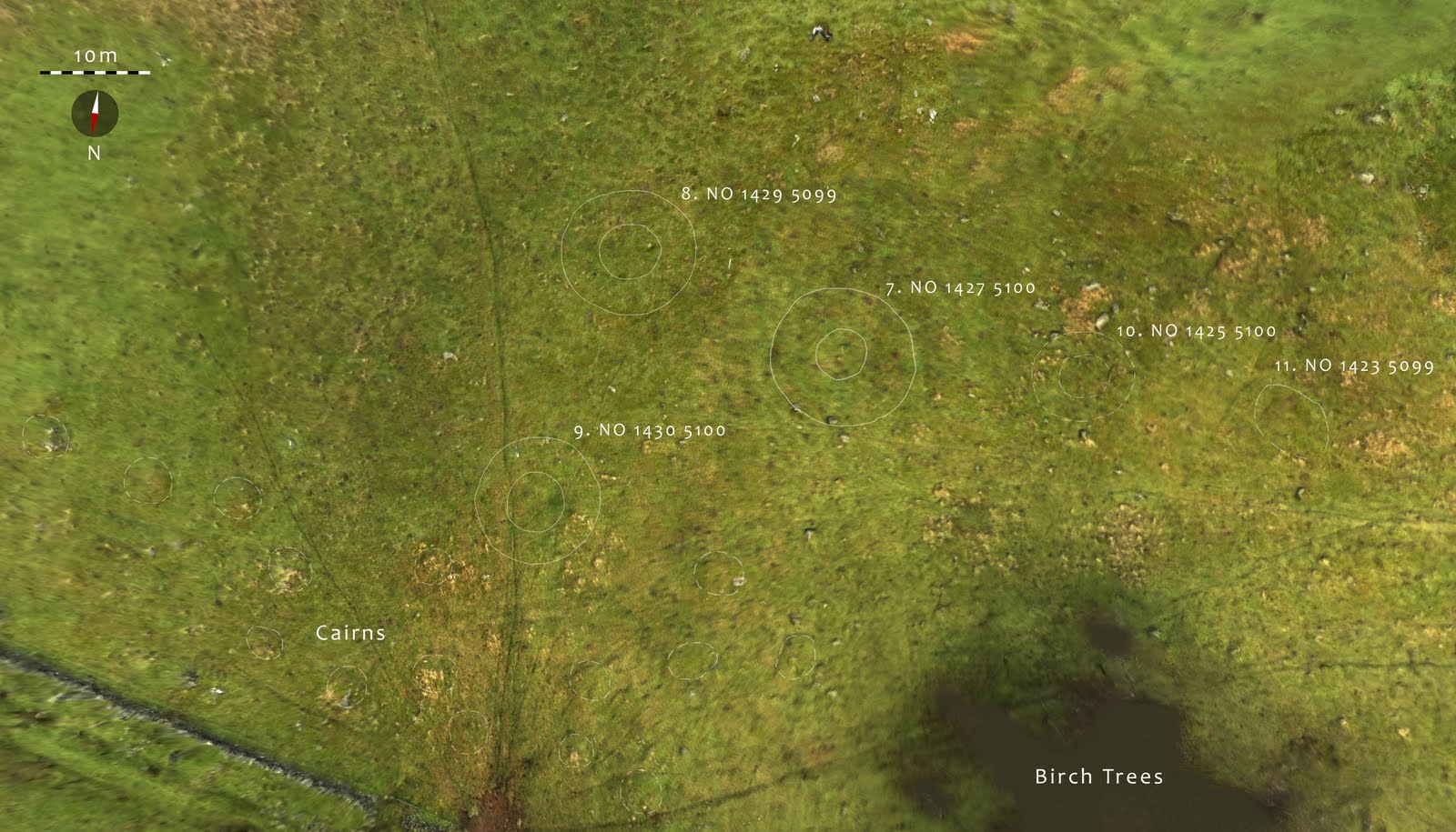 Topofly: Hut Circle Topography at Bridge of Cally