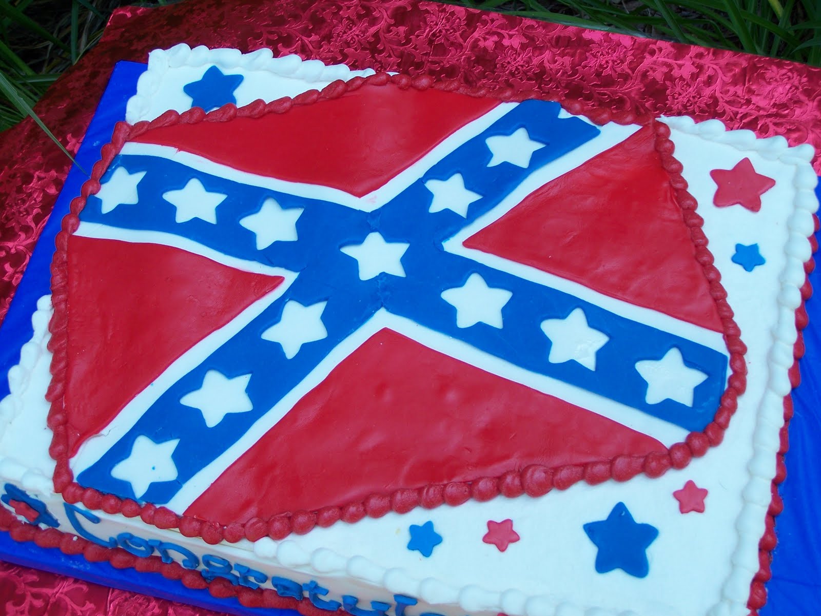 Belle's Bliss: How to make a Rebel cake flag "classy"?!?!?
