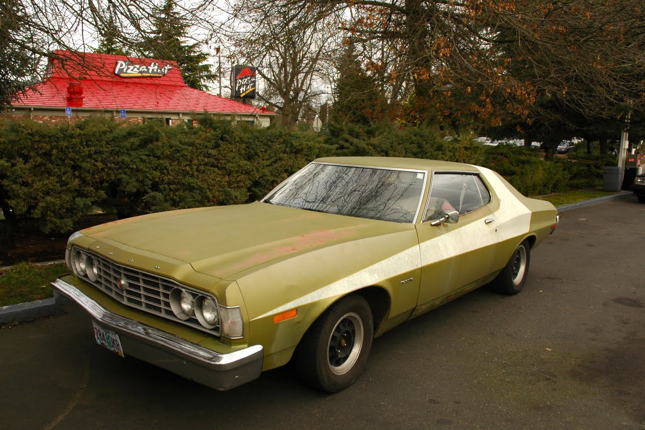 OLD PARKED CARS.: 1973 Ford Torino.