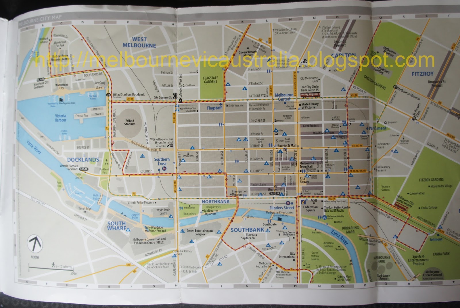 Melbourne Victoria Australia: Melbourne Central Business District ...