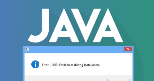 Java Error 1603 Java Update did not complete. Fatal Error FIX