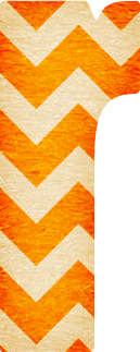 Abecedario con Zigzag Naranja. Orange Chevron Letters. - Oh my Alfabetos!