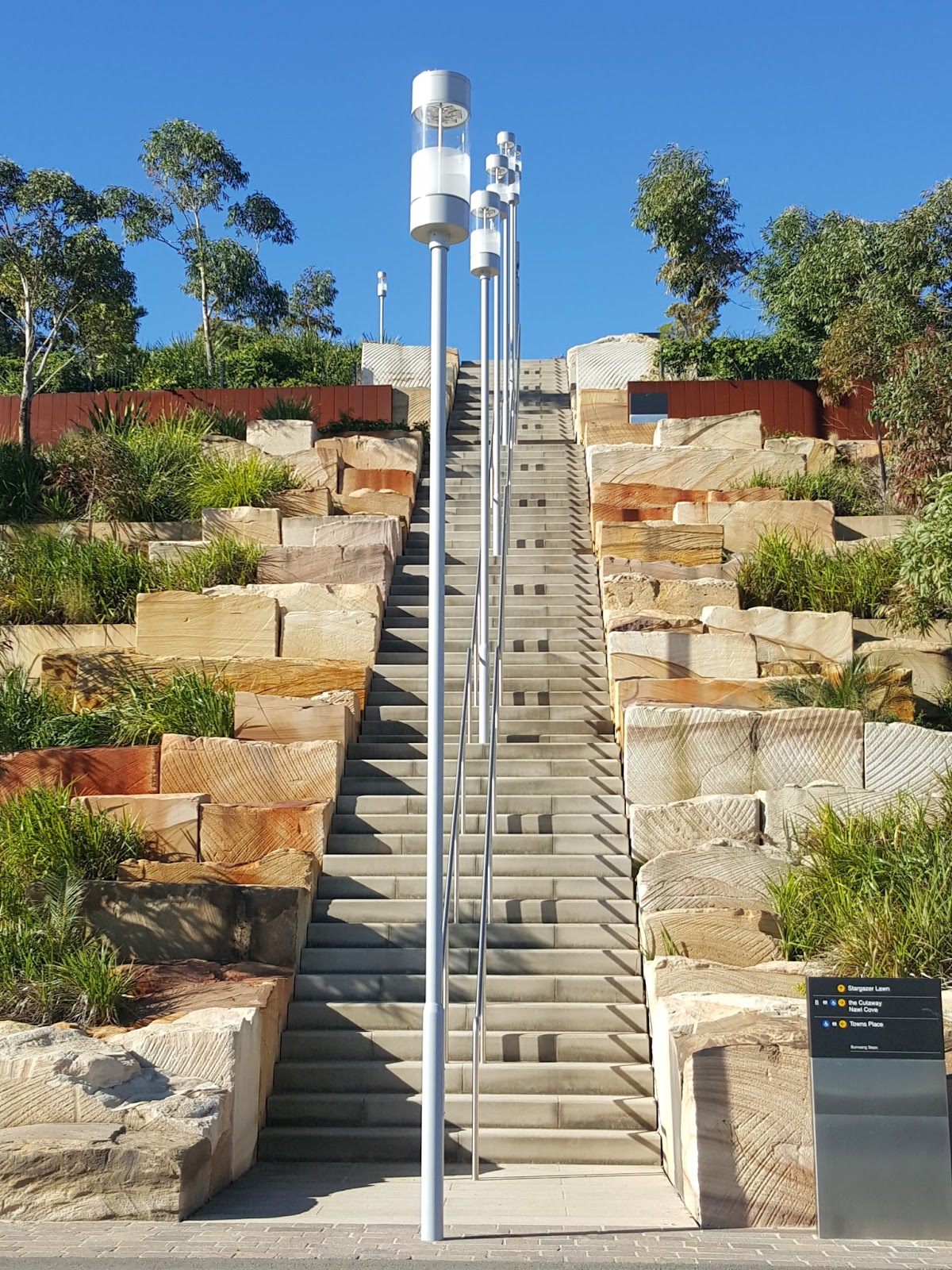 Sydney - City and Suburbs: Barangaroo Reserve, stairs