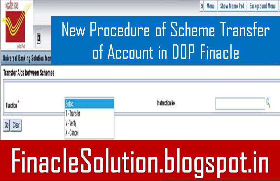 New Procedure of Account Scheme Transfer - According to Addendum SB ...