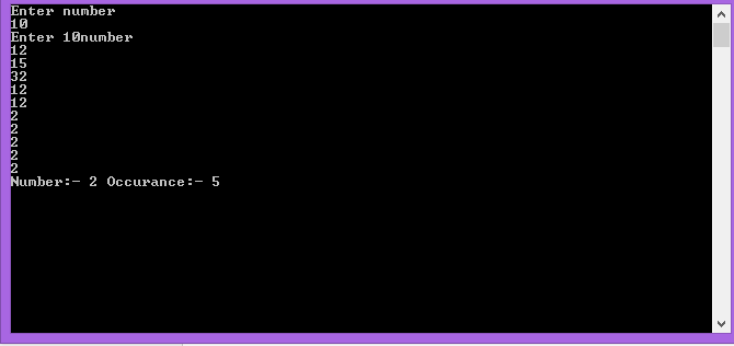 Dot Net By Priyanshu: Maximum occurrence of number in an integer Array ...