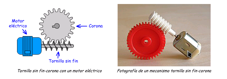 Tecno Alicia y Ainoa: Tornillo sin fin-corona
