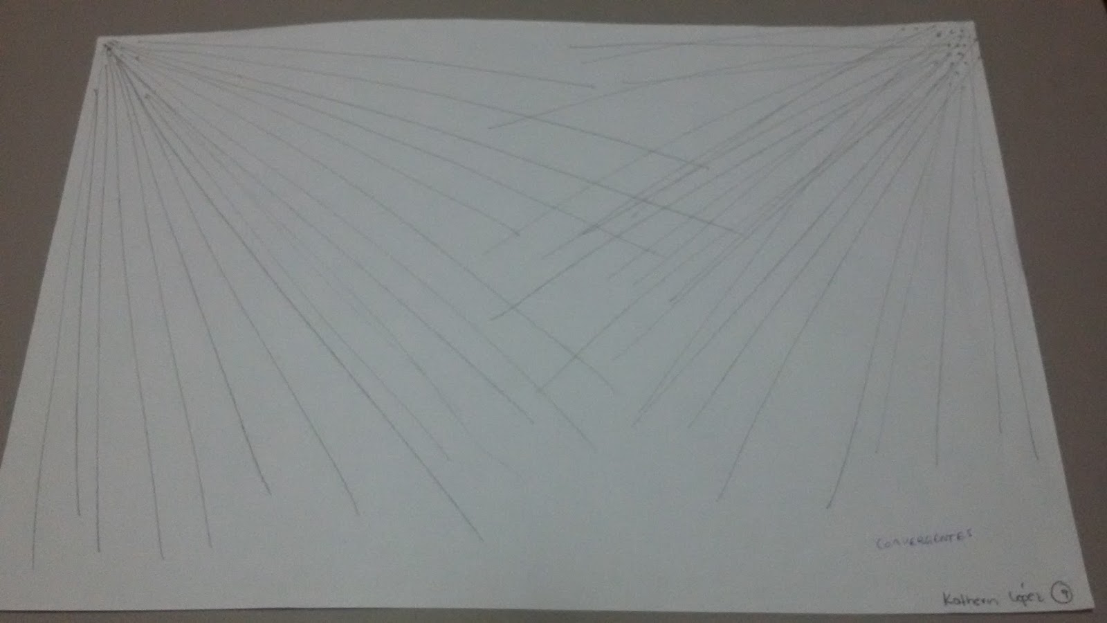 lineas convergentes y divergentes a un punto de fuga