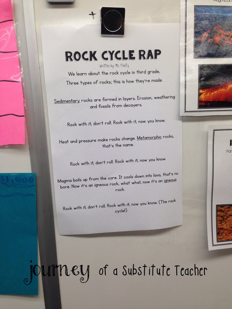 Rockin' The Rock Cycle - Journey of a Substitute Teacher