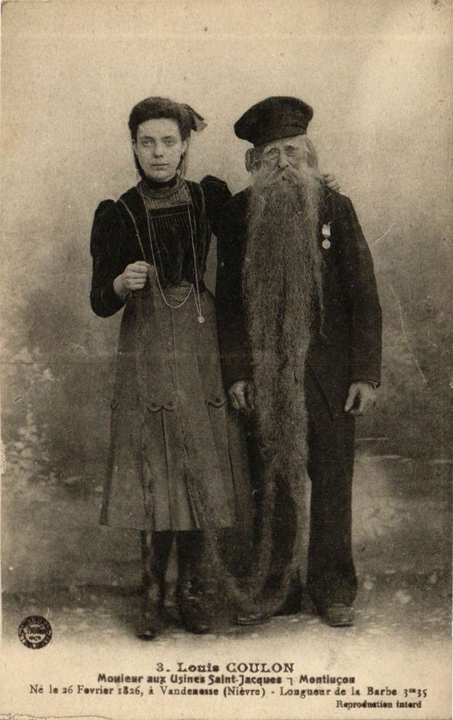 Amazing Portraits of Louis Coulon and His 11-Foot Beard As a Nest for ...
