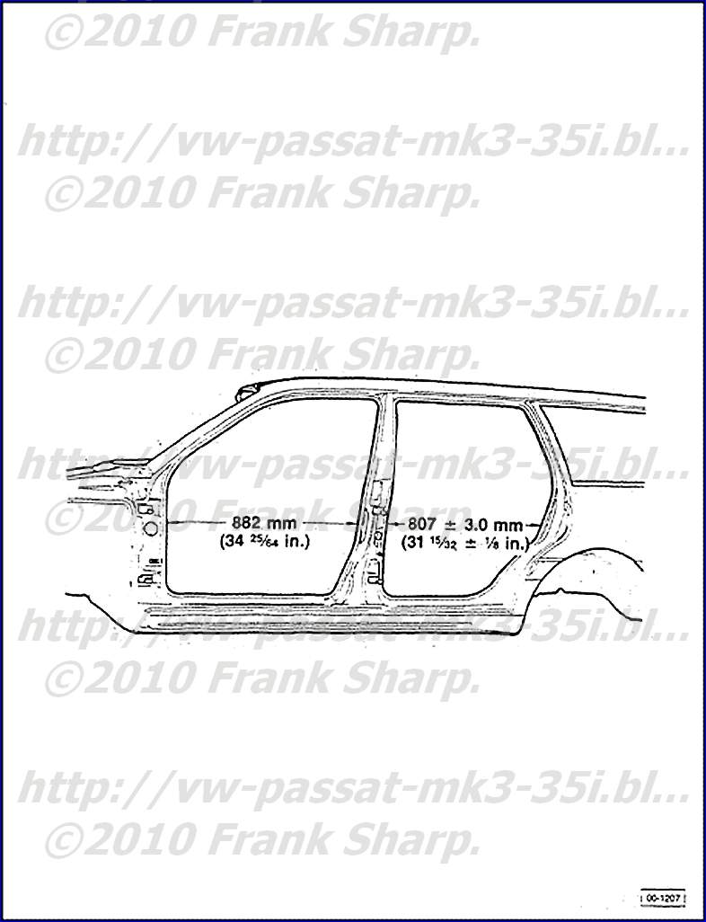 VOLKSWAGEN PASSAT: VOLKSWAGEN PASSAT 35I CHASSIS STRUCTURE VIEW.