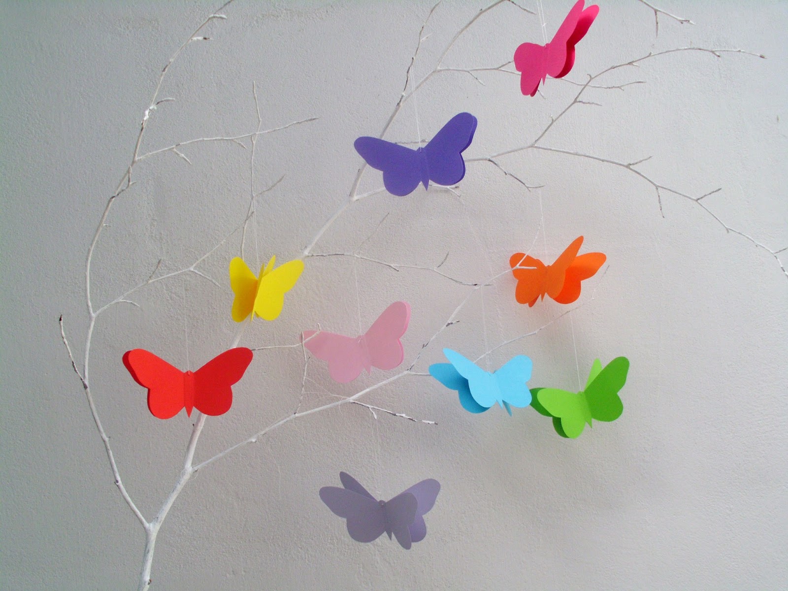 Handmade Paper-Heaven: Multicolored butterflies / Fluturi multicolori