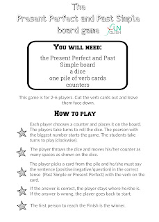 Present Perfect and Past Simple – board game | Funglish