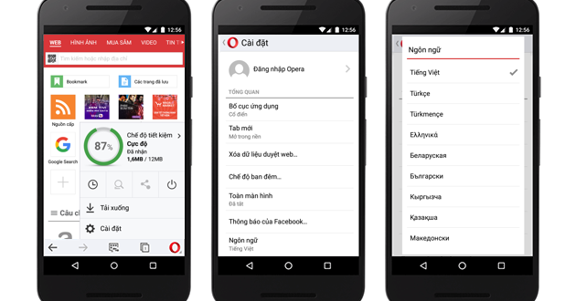 Hàng loạt tính năng mới xuất hiện trên Opera mini cho android