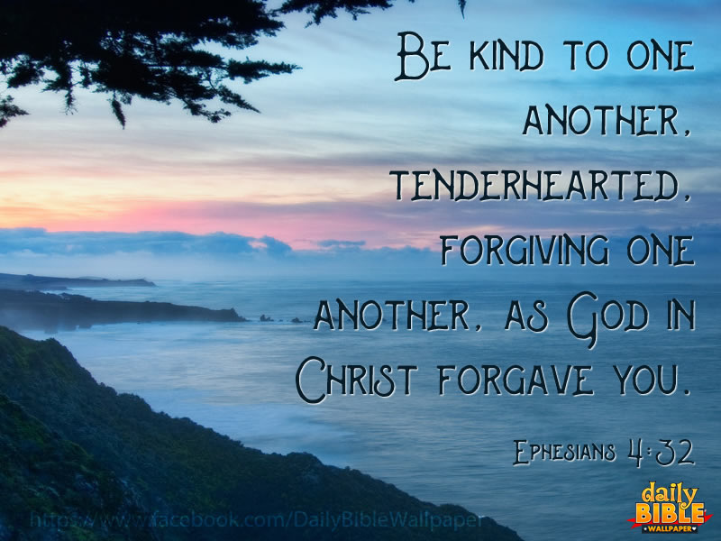 Be kind to one another | Daily Bible Wallpaper | Free Christian ...