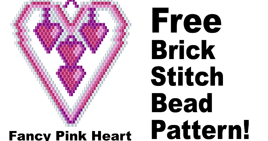 Brick Stitch Bead Patterns Journal: Fancy Pink Heart Brick Stitch ...