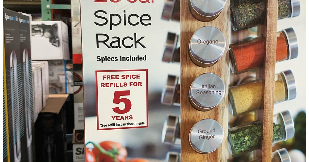 Spice Rack, with 20 Spices and Free Refills for 5 Years