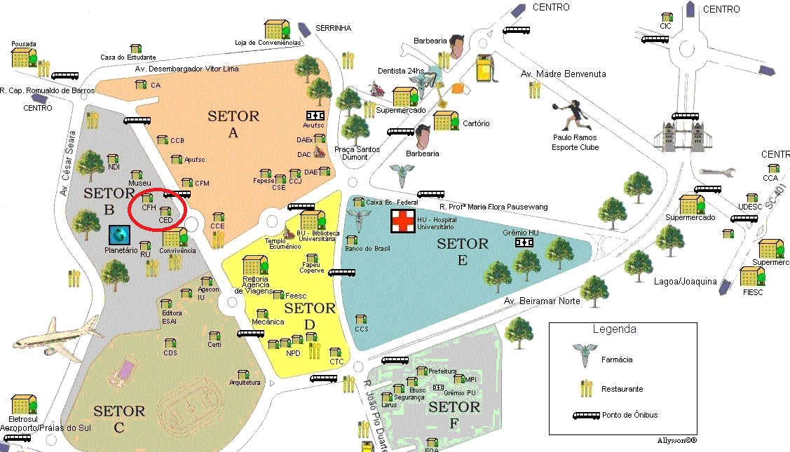 I Semana Acadêmica - Biblioteconomia UFSC: Localização