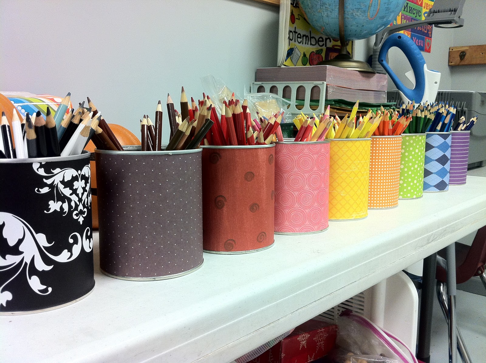 ~all things pink & crafty...: ~Colorful color organizers... so easy!