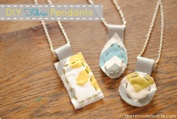 The Remodeled Life: DIY Fabric Pendants