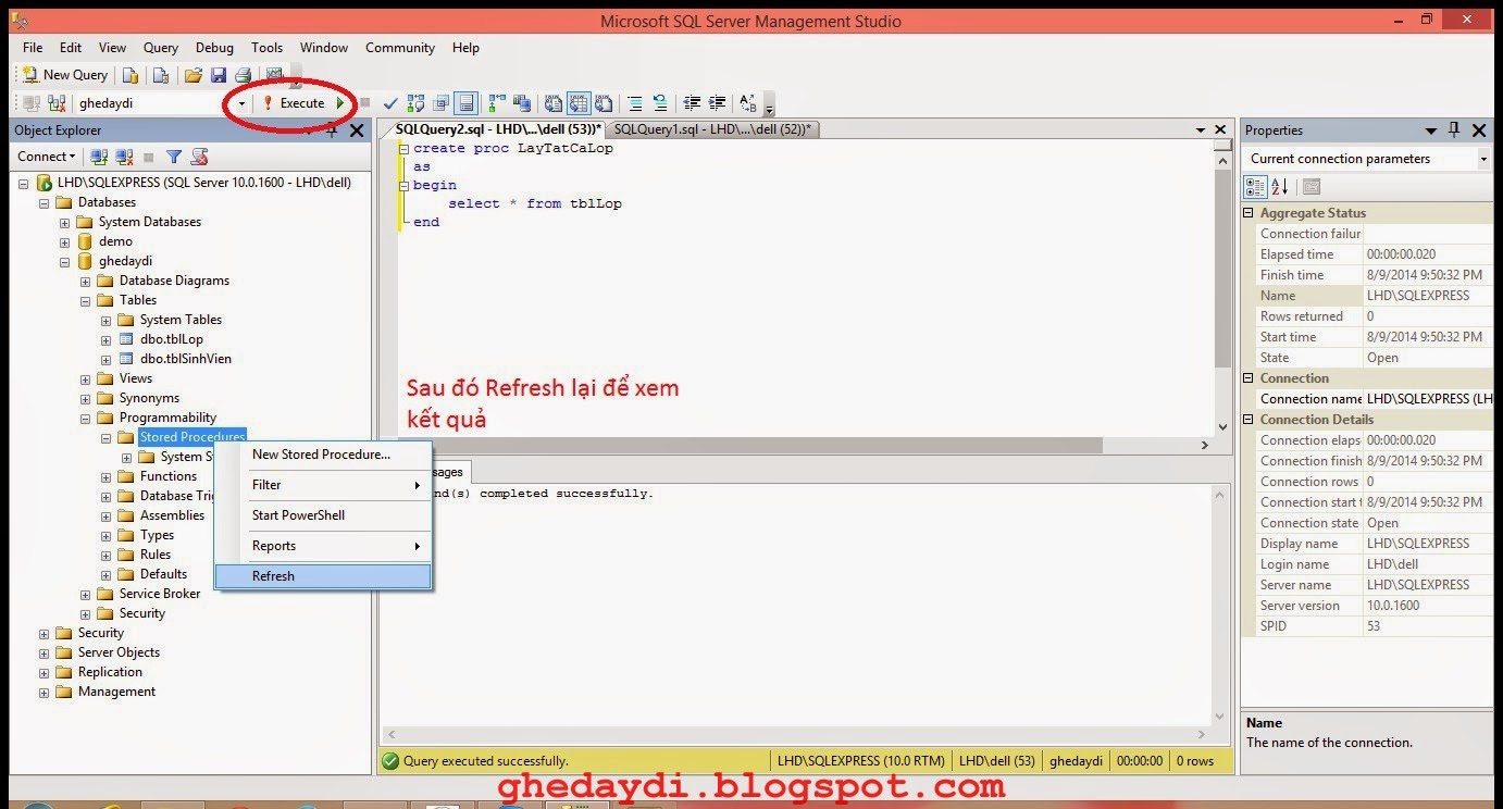 vietsinhvienit: procedure trong sql
