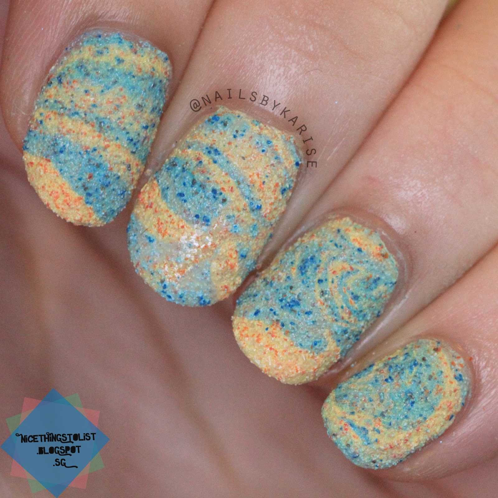 First try at textured polish water marble!! : r/RedditLaqueristas