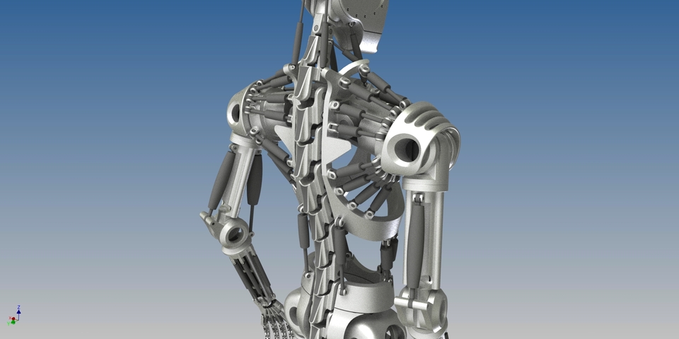 313. Humanoid Robot Skeleton || Human robotic || Free download 3D models