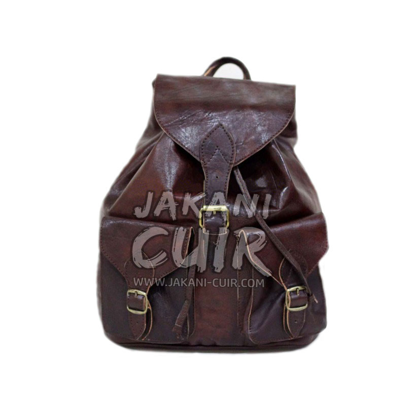 Jakani Cuir Nature: Moroccan Leather Backpack