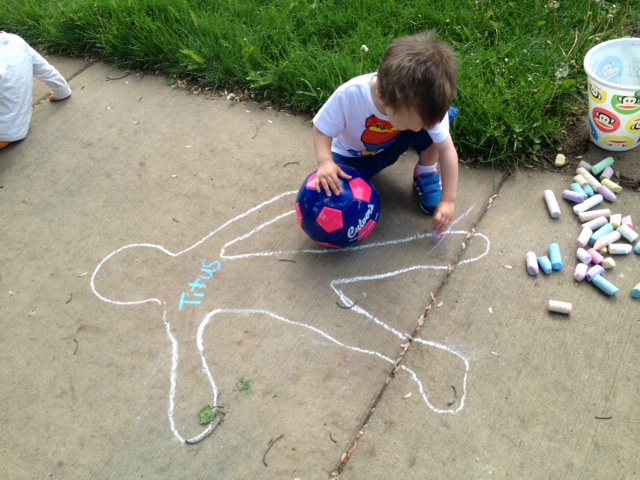 Chalk fun- Body Tracing