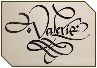 Calligraphy Art: Russian Names in calligraphy-Valerie