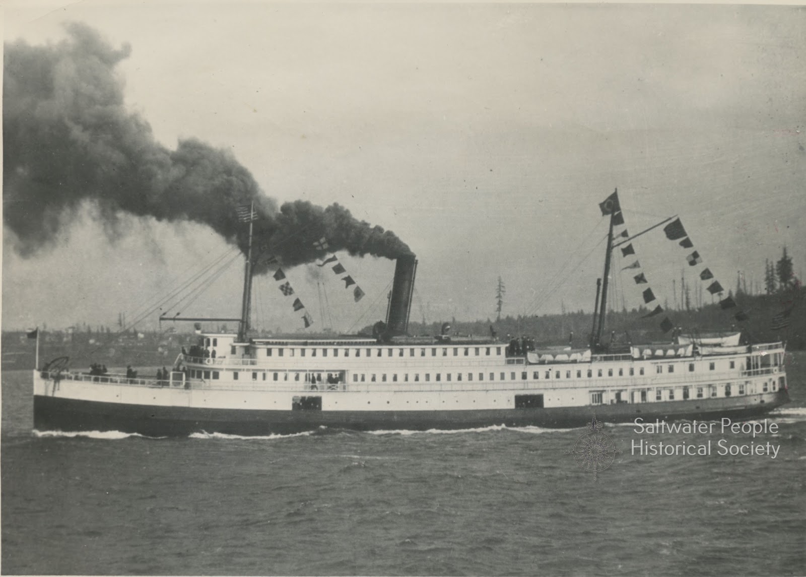 Saltwater People Log: S S CITY OF SEATTLE with fireworks and whistles 1890