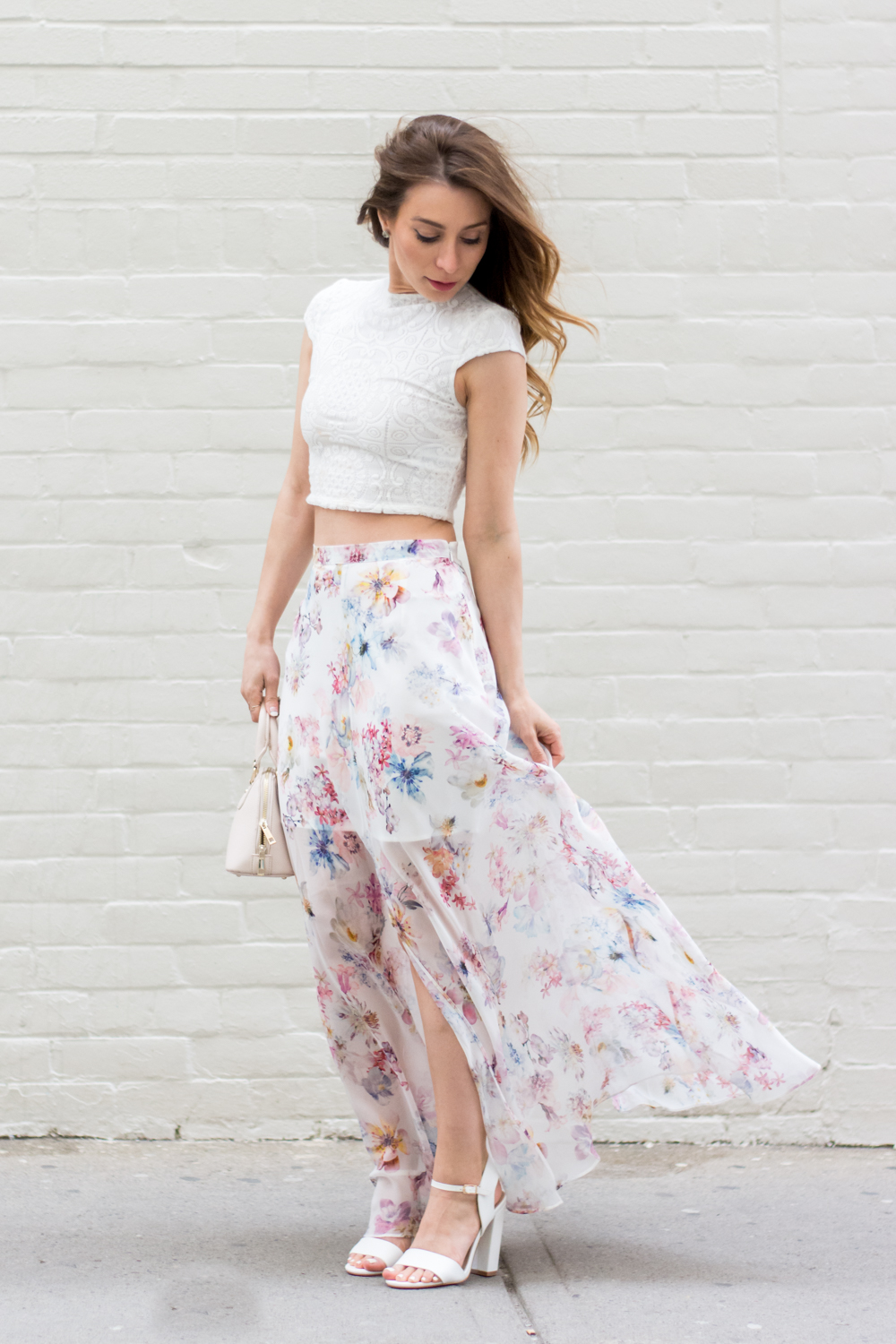 OOTD - Floral Maxi Skirt With Ever New | La Petite Noob | A Toronto ...