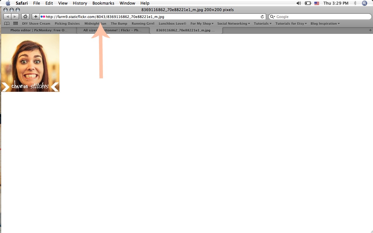 Chevron Stitches : How To Make a Blog Button {With Grab Box}