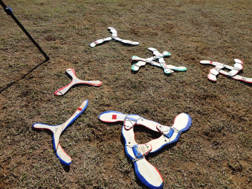 Bumerangue, reciclagem de bumerangues e oficina de bumerangues de ...