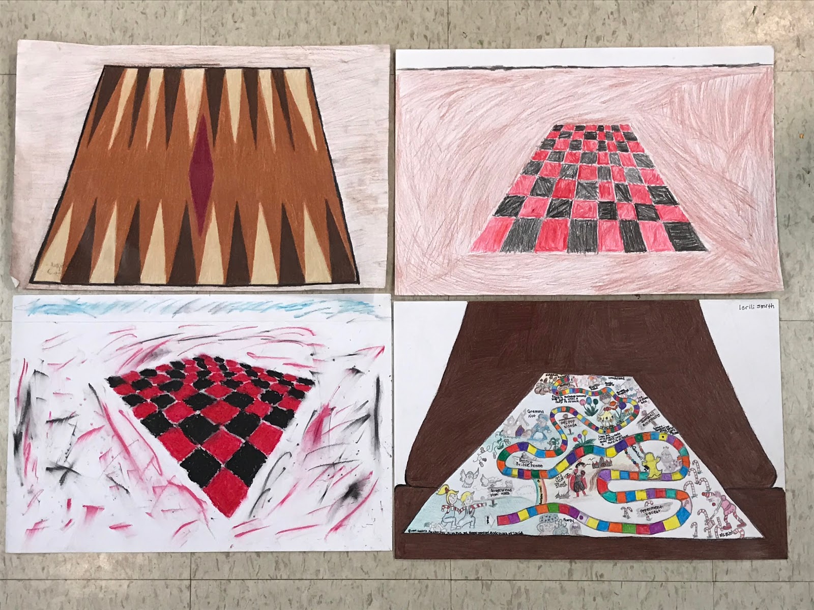Coloring Outside the Lines: Art 1 - high school perspective drawings ...