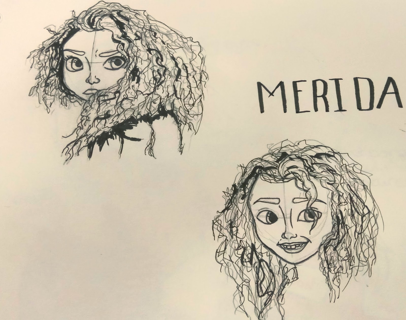 My first rough Disney drawings