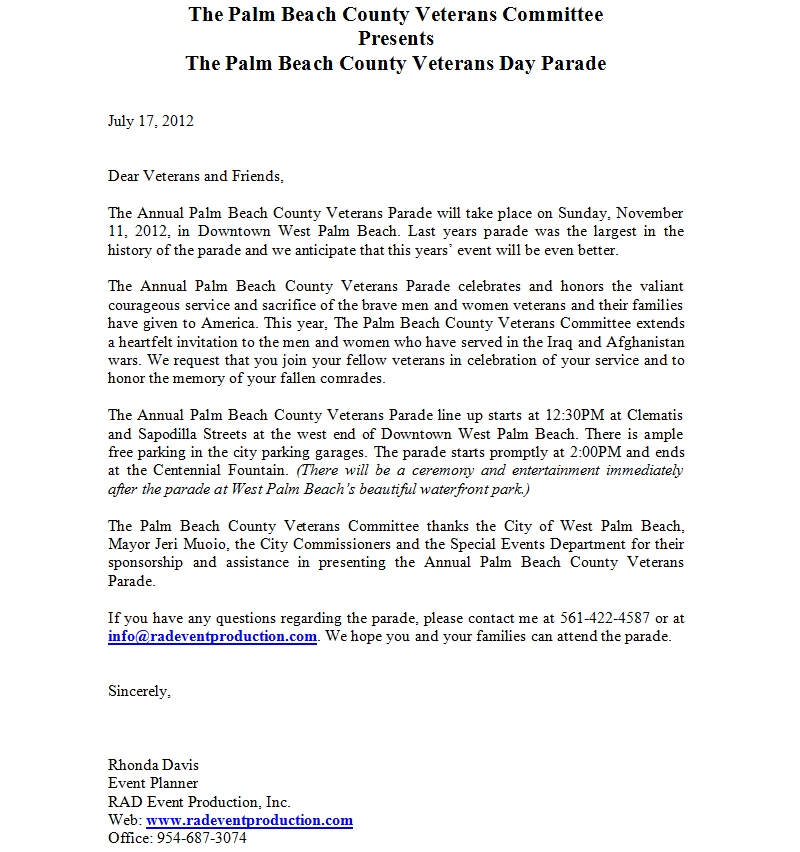 RAD Event Production, Inc.: Veterans Day Parade 2012