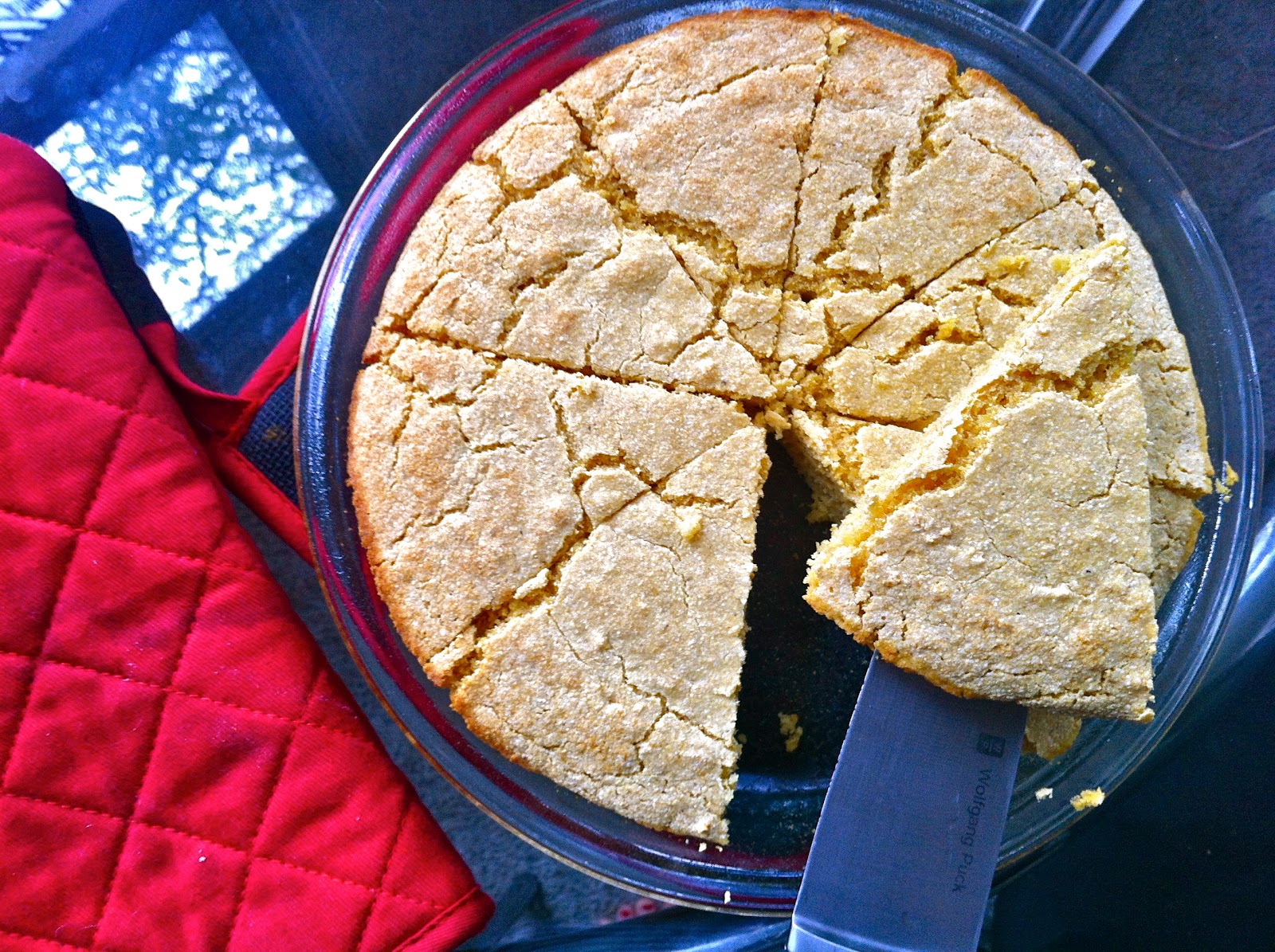 A Girl and her Food Processor: Curried Coconut Milk Cornbread