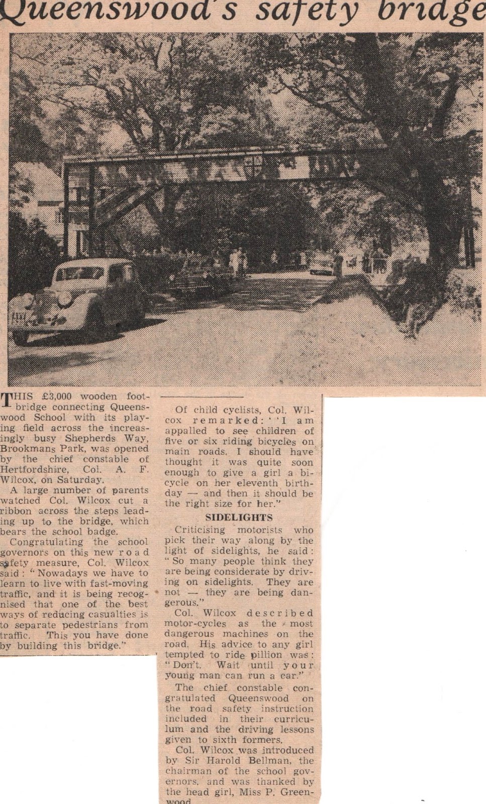 North Mymms History Project: Queenswood bridge