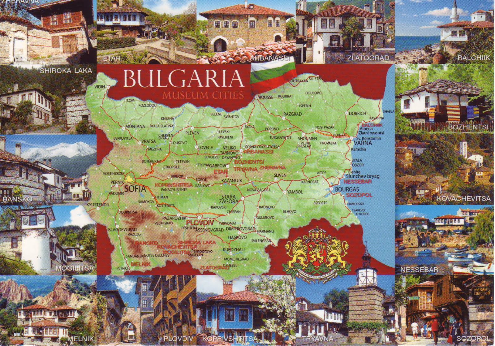 The World in Postcards - Sabine's Blog: Bulgaria Map