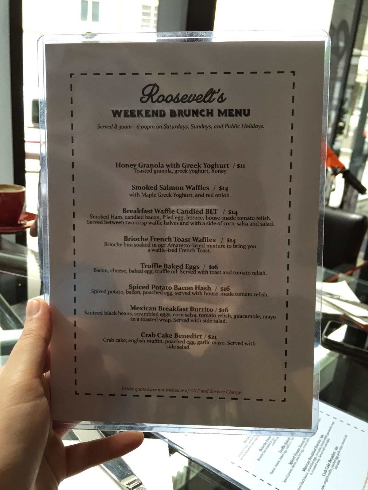[CLOSED] Roosevelt's Diner & Bar, Weekend Brunch Menu | JACQSOWHAT ...