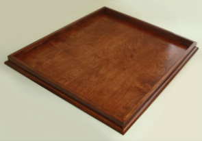 Good Stuff Handmade: 30" x 30" Cherry Stained Bevel Edge Ottoman Tray