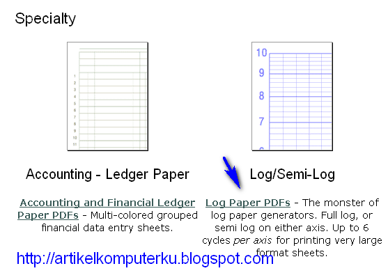 Kumpulan Artikel Komputer: Cara membuat kertas grafik loglog dan ...