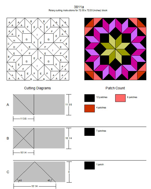 Cloud of Quilt Patterns: Mennonite Stars: Whole Top Designs