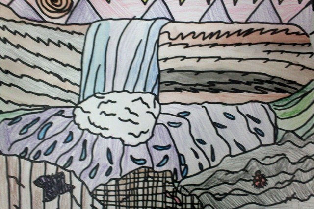 Art With Mr. E: EVEN MORE PATTERN LANDSCAPES: 4th Grade